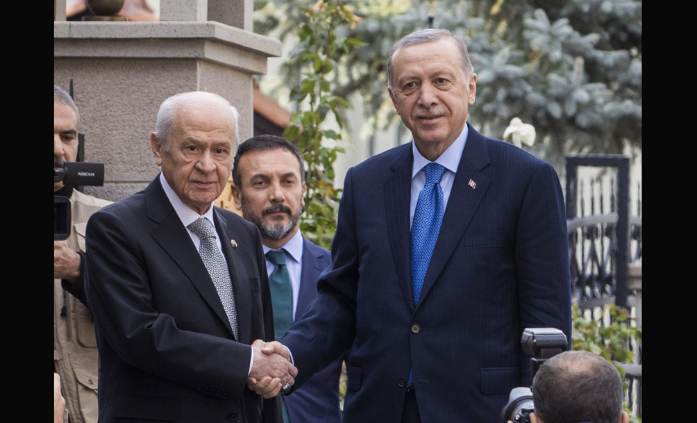 Cumhurbaşkanı Recep Tayyip Erdoğan, MHP Genel Başkanı Devlet Bahçeli ...